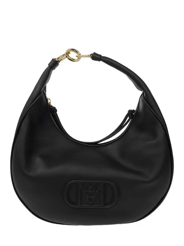 Mcm Logo Shoulder Bag - Black