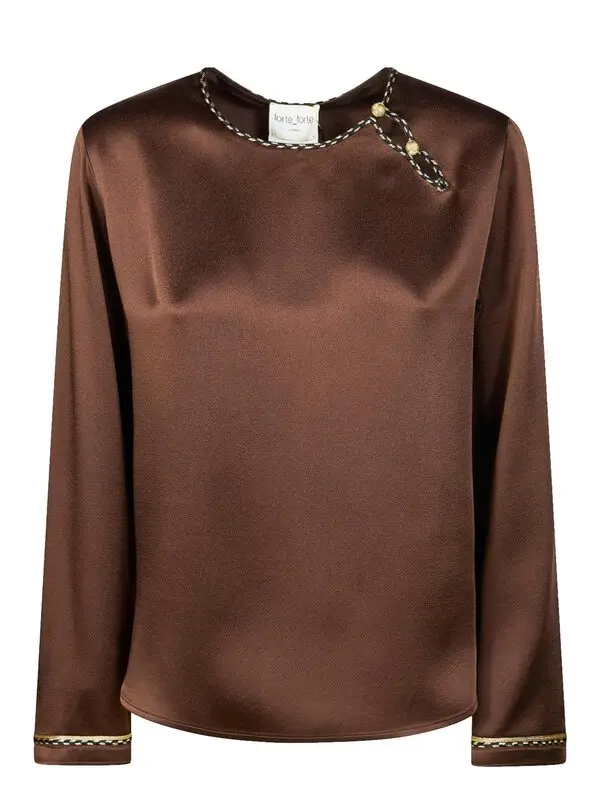 FORTE_FORTE Long Sleeve Shirt - Brown