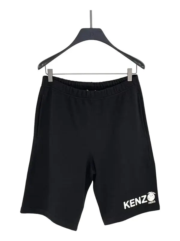 Kenzo Logo Print Casual Shorts - Black