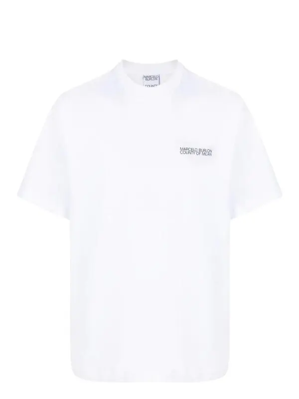 MARCELO BURLON COUNTY OF MILAN Tempera Cross Crewneck T-shirt - White