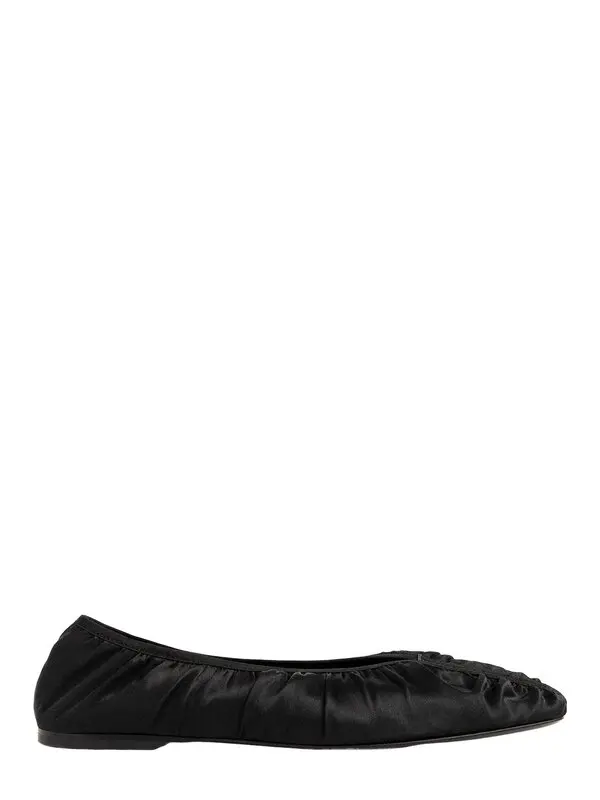 TOTEME Gathered Ballerina Flats - Black