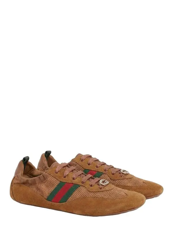Gucci Shift Lace-up Sneakers - Brown
