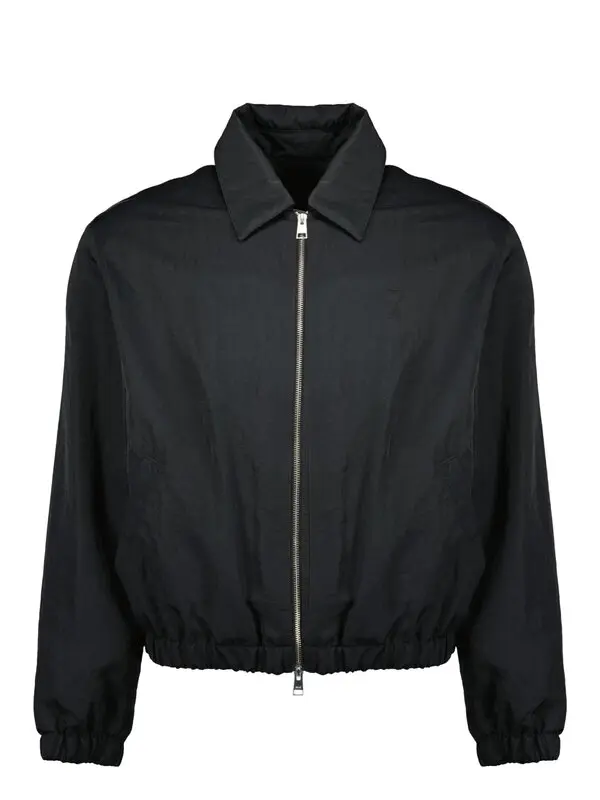 Ami Logo Embossed Zipped Jacket - Anthracite Color
