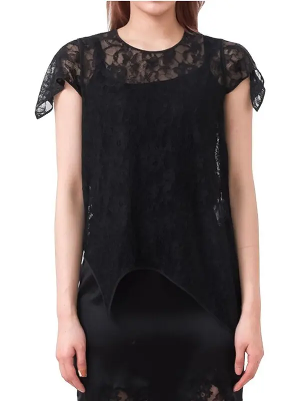 Givenchy Lace Detail Short-sleeved T-shirt - Black