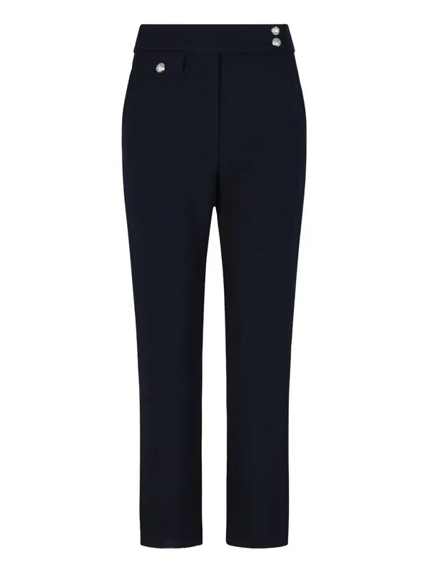 Veronica Beard Renzo Crest Button Pants - Black