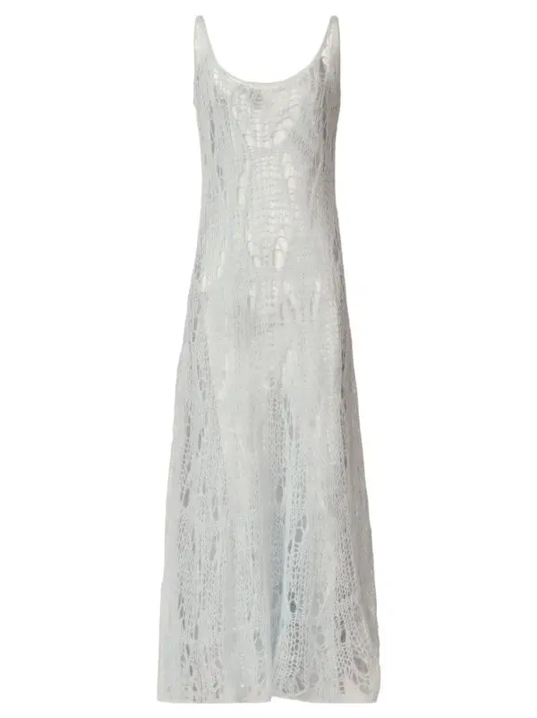 Fabiana Filippi Crochet Knit Dress - White