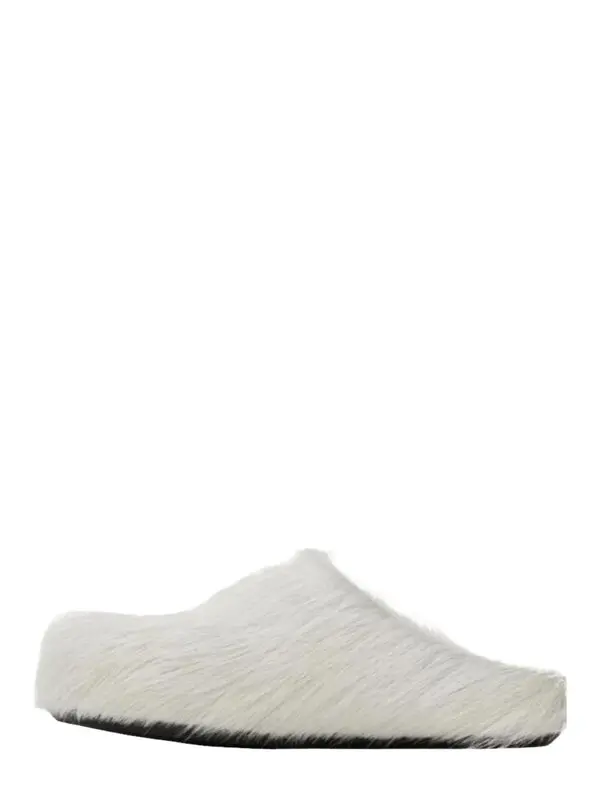 Marni Fussbett Round Toe Slip-on Mules - White