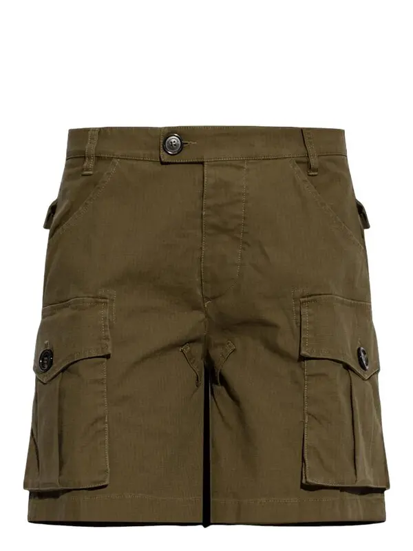 Dsquared2 Stretch Ripstop Cargo Shorts - Beech Brown