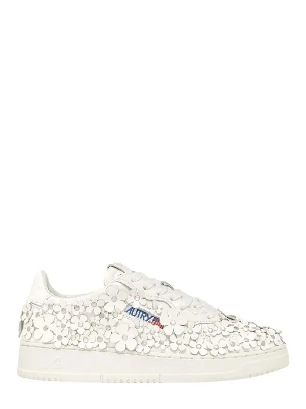 AUTRY Medalist Floral Embellished Sneakers - White