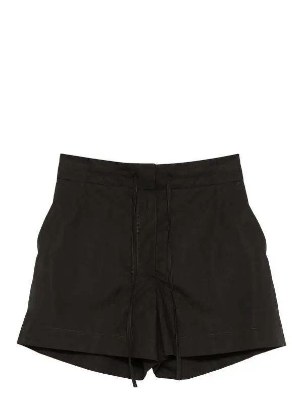 P.a.r.o.s.h Cotton Shorts With Drawstring Waist - Black