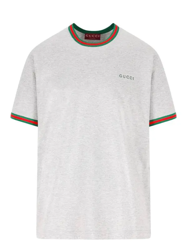 Gucci Logo Embroidered Crewneck T-shirt - No
