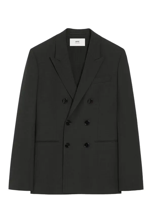 Ami Double-breasted Tailored Blazer - Black