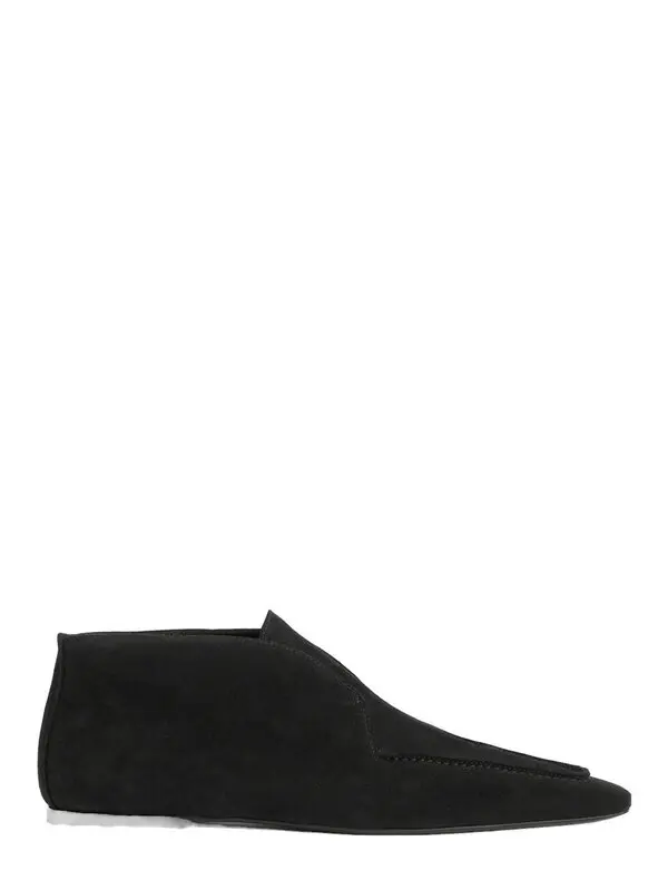 TOTEME Square-toed Short Boots - Black