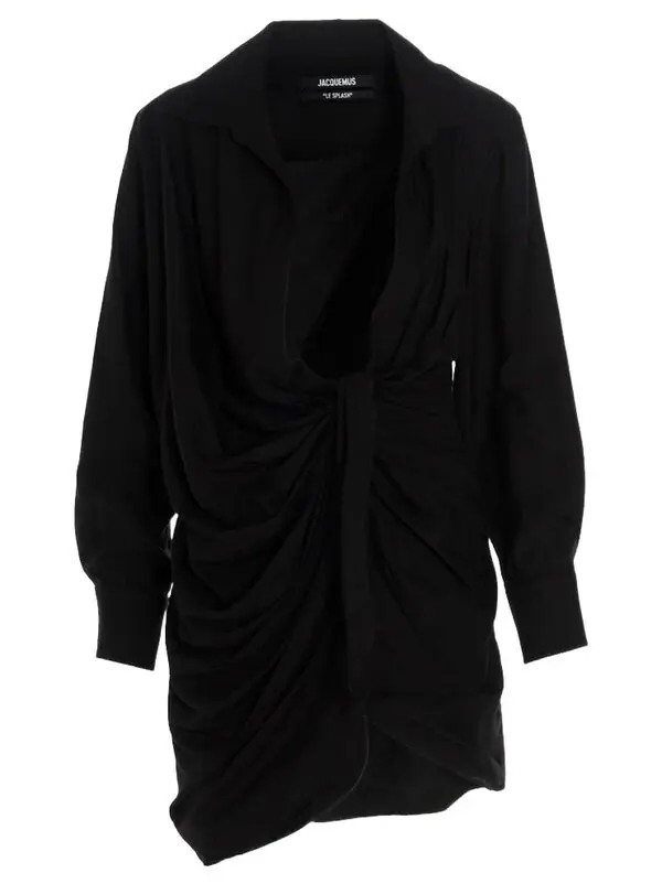 Jacquemus Bahia Sash Mini Dress - Black