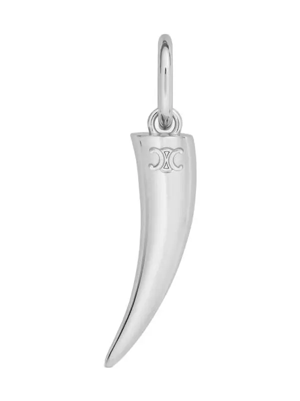 Celine Charms Horn Pendant With Rhodium Finish - Silver