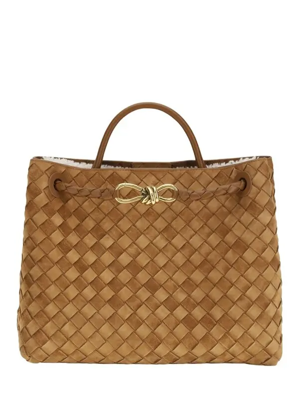Bottega Veneta Woven Detail Handbag - Tan