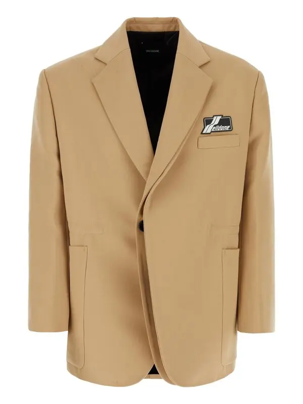 We11Done Logo Patch Twill Blazer - No