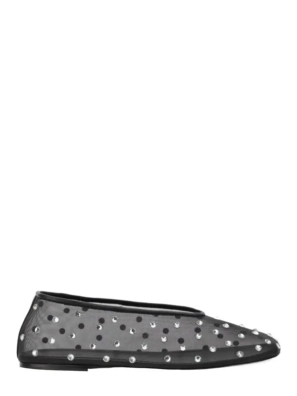Khaite The Marcy Embellished Ballet Flats - Gray