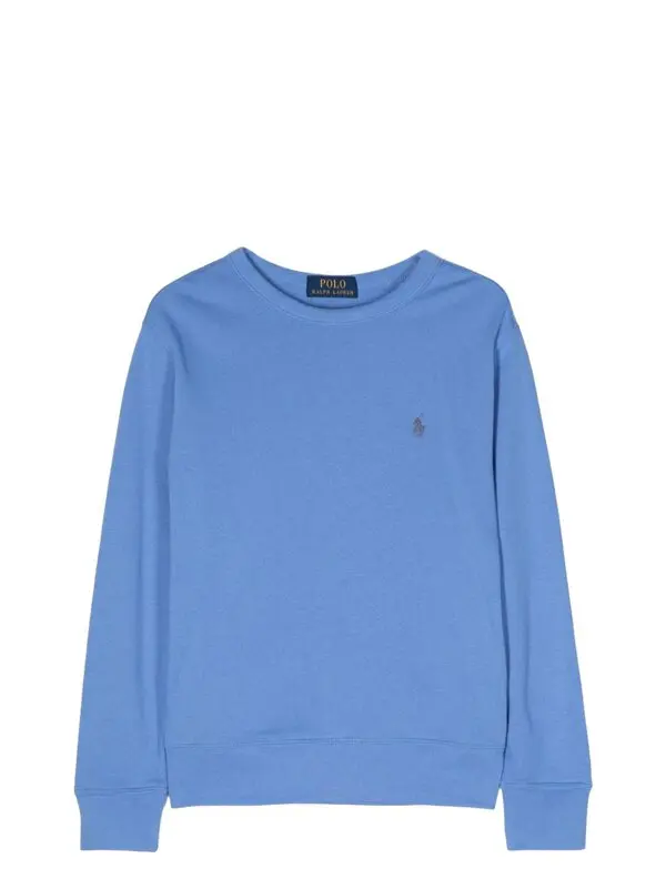 Ralph Lauren Crewneck Sweatshirt With Embroidered Pony - Blue