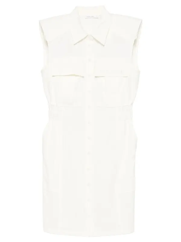 Patrizia Pepe Sleeveless Shirt Dress - White