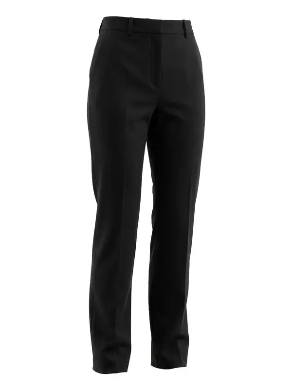 Gucci Logo Embroidered Tailored Trousers - Black