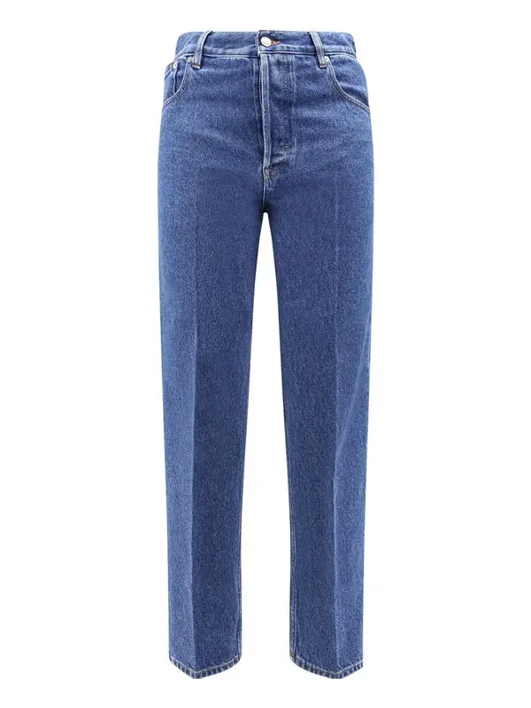 Gucci Horsebit Detail Slim Fit Jeans - Blue