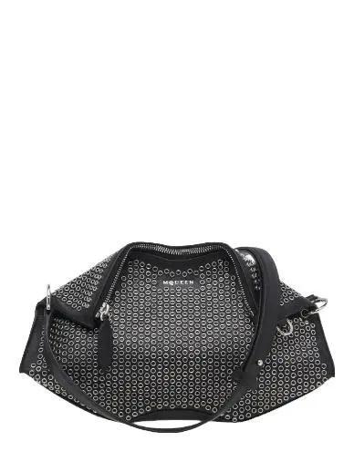 Alexander McQueen Manta Eyelet Detailed Clutch Bag - Black