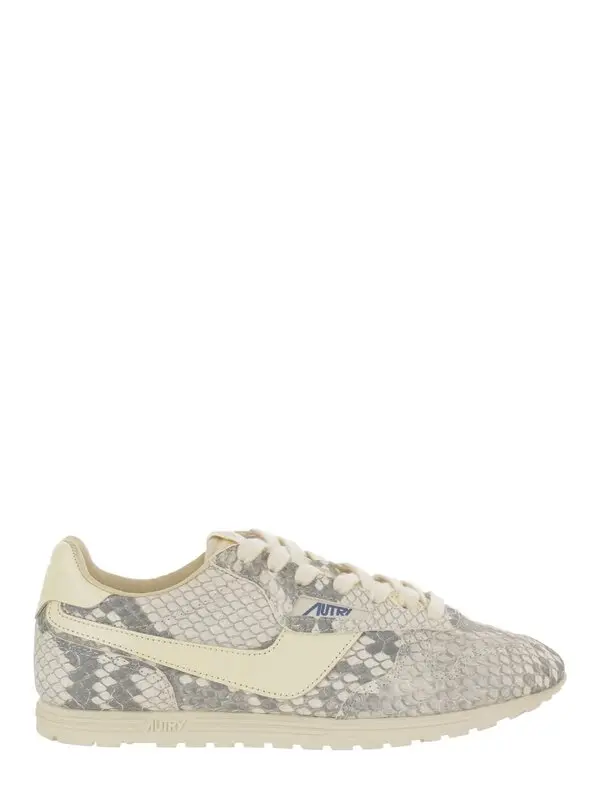 AUTRY Windspin Low-top Sneakers With Animal Print - Nude