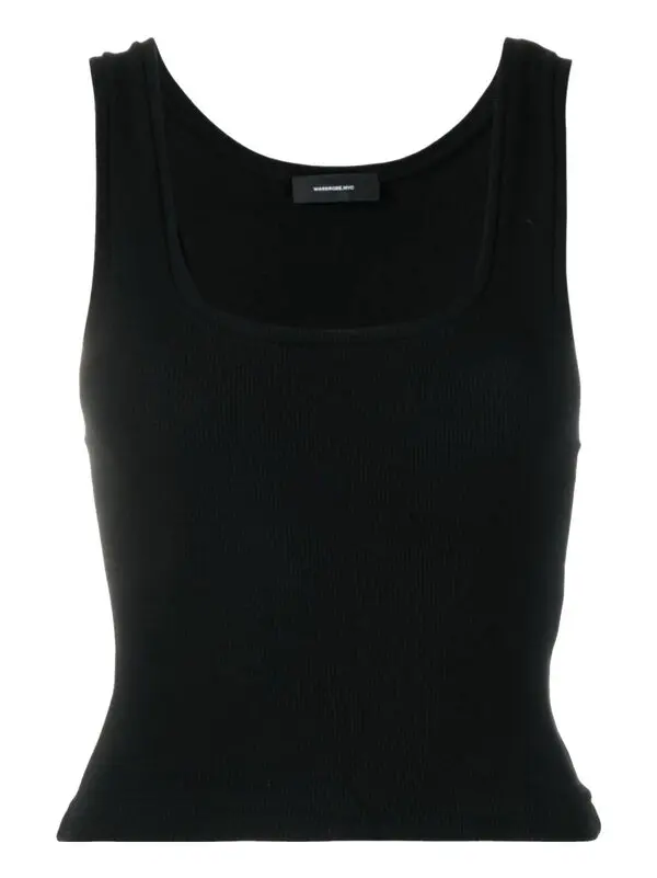Wardrobe.NYC Sleeveless Ribbed Tank Top - Black