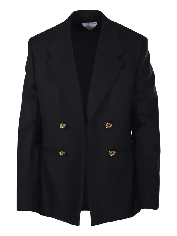 Bottega Veneta Double Breasted Blazer - Black