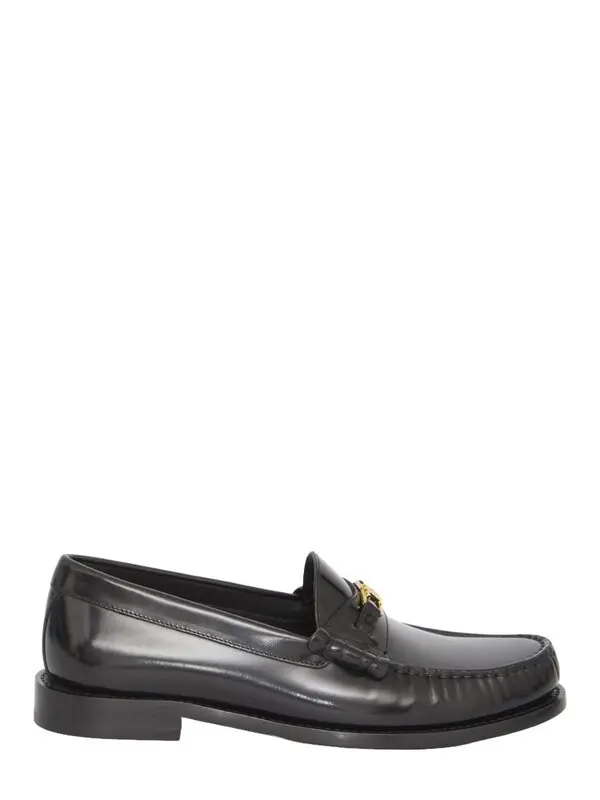 Celine Luco Triomphe Loafers In Polished Bullskin - Black