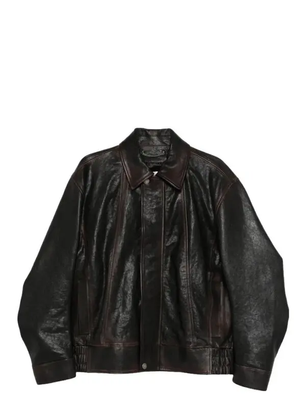 GOLDEN GOOSE Leather Bomber Jacket - No