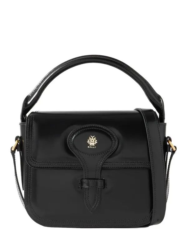 Bally Logo Printed Top Handle Bag - Black