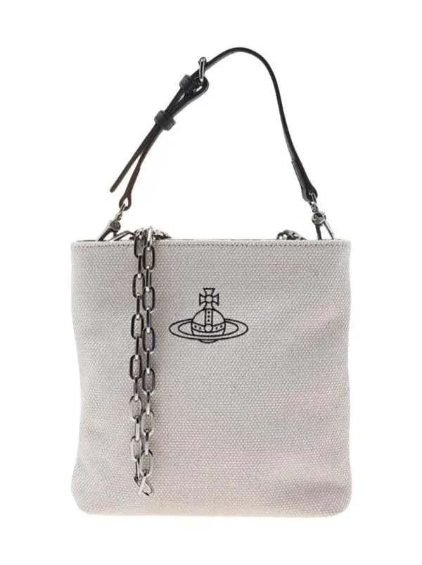 VIVIENNE WESTWOOD Logo Shoulder Bag - Gray
