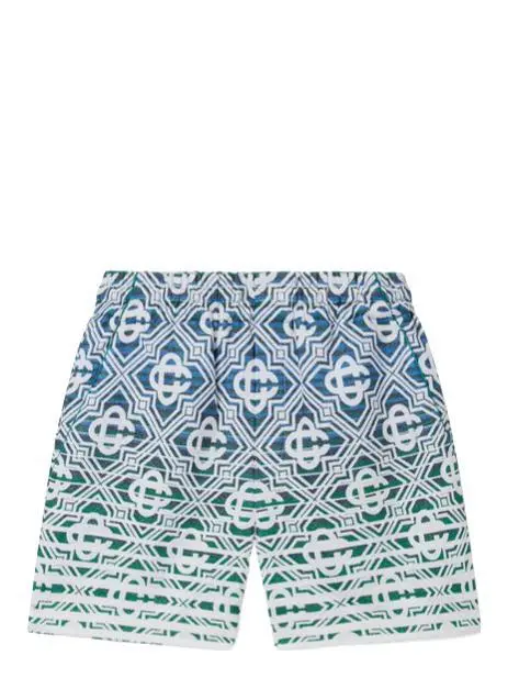 Casablanca Monogram Gradient Elastic Waist Towelling Shorts - Multicolor