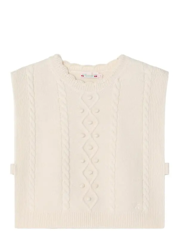 Bonpoint Cable-knit Vest - White