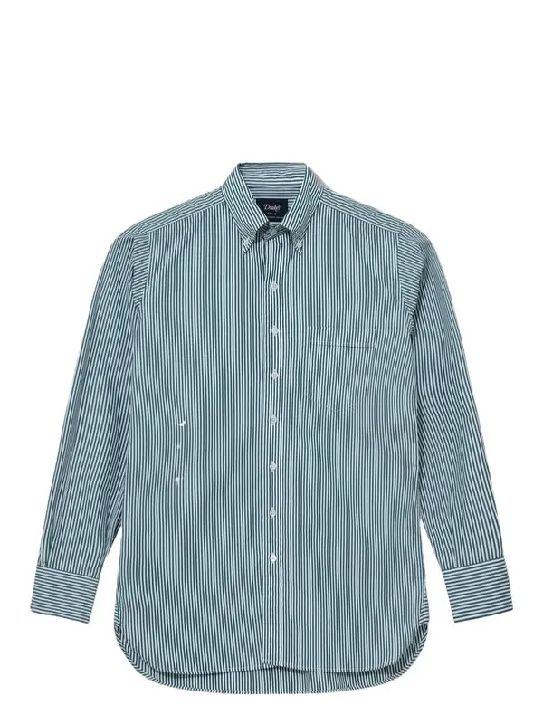 DRAKE'S LONDON Striped Shirt - Blue