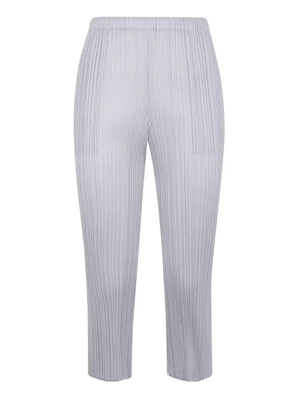 PLEATS PLEASE BY ISSEY MIYAKE Elasticated Waistband Trousers - Gray