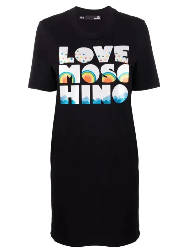 Moschino Print T-shirt Dress - Black