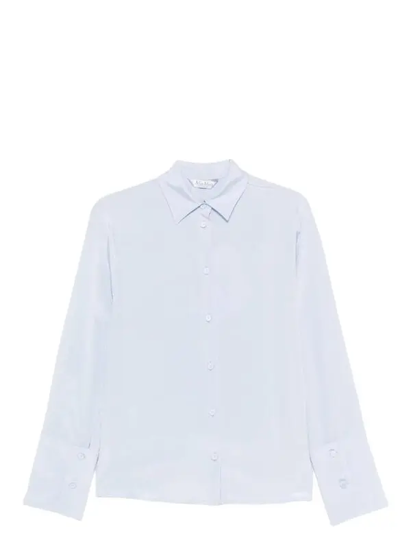 Max Mara Collared Long-sleeved Shirt - White