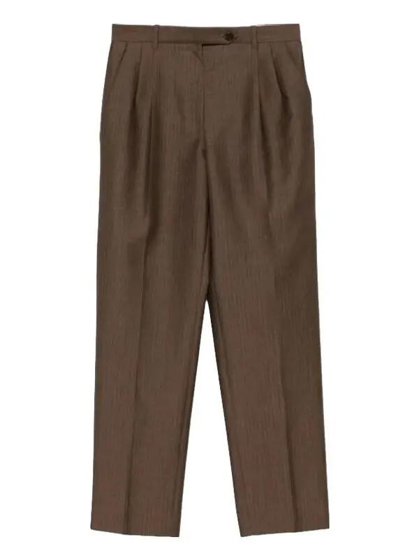 THE ROW Norbert Straight Leg Trousers - Brown