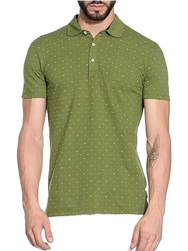 Emporio Armani Logo Details Polo Shirt - Green