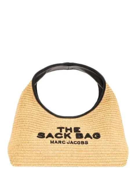 Marc Jacobs The Woven Logo Embroidered Mini Sack Bag - Nude