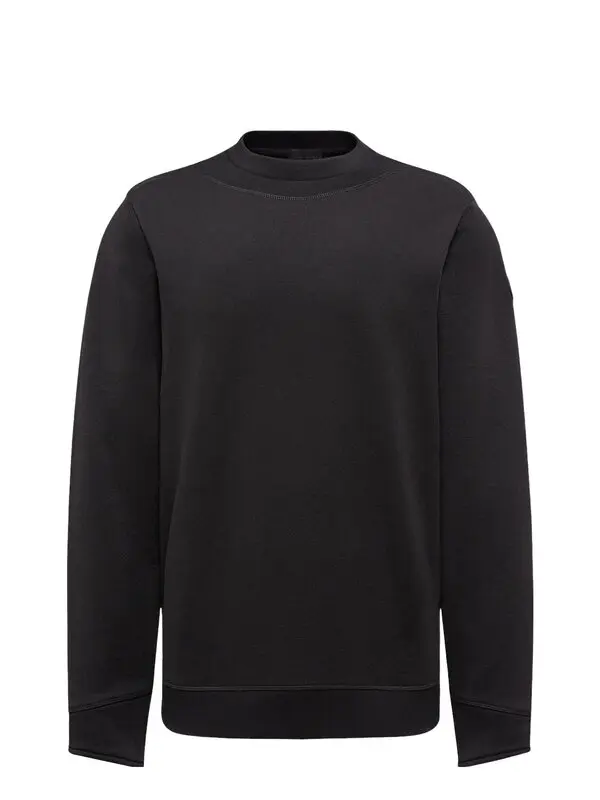 Moncler Logo Patch Cotton Sweatshirt - Black