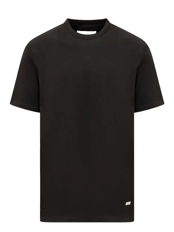 JIL SANDER Logo Plaque Crewneck T-shirt - Black