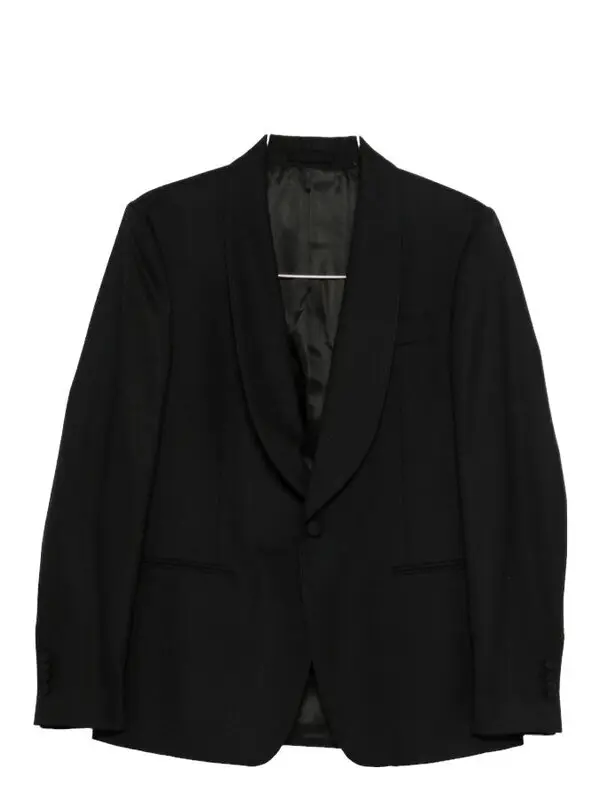 LARDINI Shawl Collar Single-breasted Jacket - Black