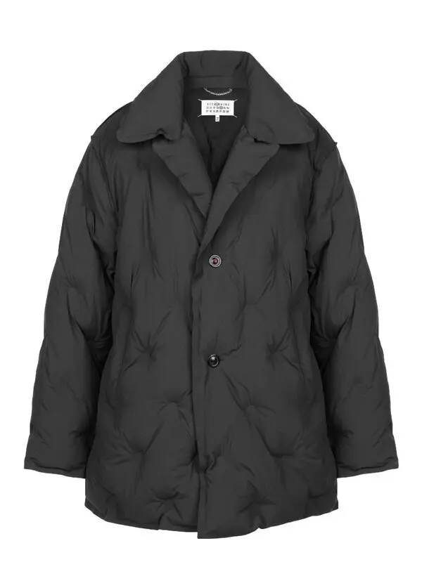MAISON MARGIELA Four-stitch Detailed Padded Coat - Black