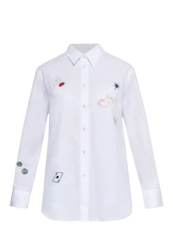 Paul Smith Appliquéd Button-up Shirt - White
