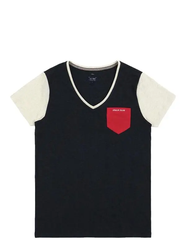 Emporio Armani Stitched Detail T-shirt - Black