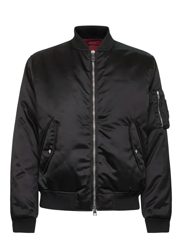 Gucci Zip-up Bomber Jacket - Black